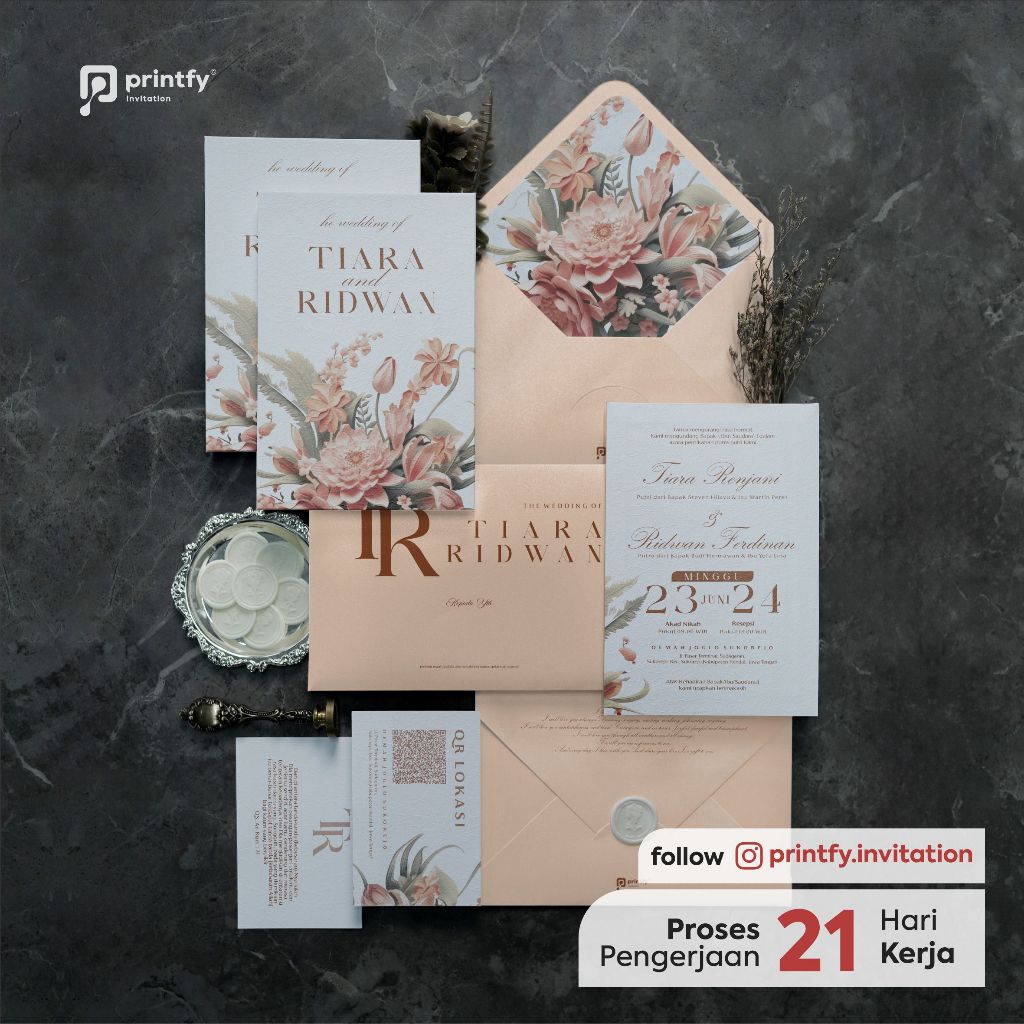 Jual undangan pernikahan aesthetic I ENVE 1 (printfy.invitation ...