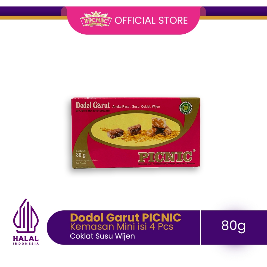 Jual Dodol Classic PICNIC 80g - Dodol Garut PICNIC - Dodol Garut Original- Dodol PICNIC Mini ...
