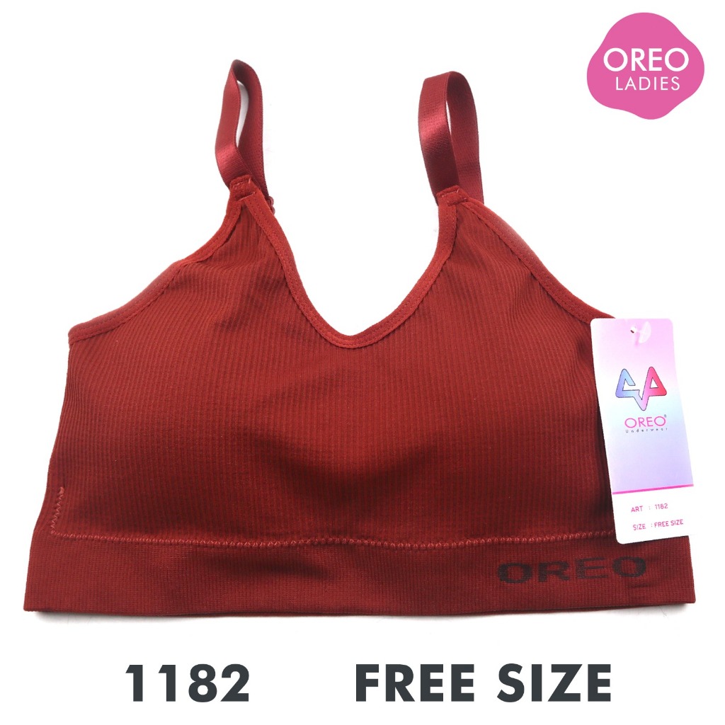 Jual Oreo Sport Bra Tanpa Kawat Miniset Busa Bahan Rajut 1182 | Shopee ...