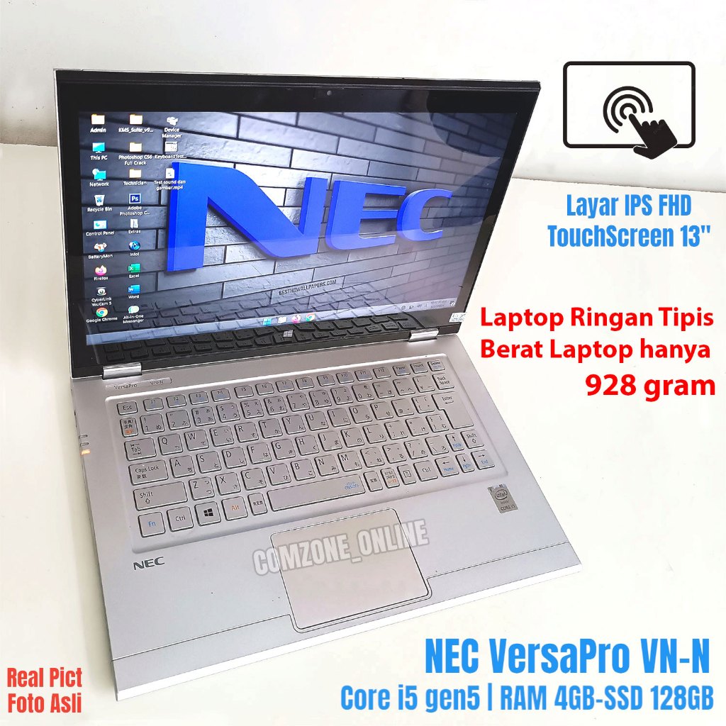Jual Laptop NEC VersaPro VN-N core i5 gen5 4GB SSD 128GB IPS TouchScreen Ringan Tipis nbn6 ...