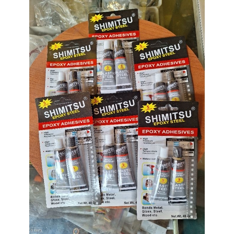 Jual lem plastik steel shimitsu epoxy steel adhesives lem campur 5 ...