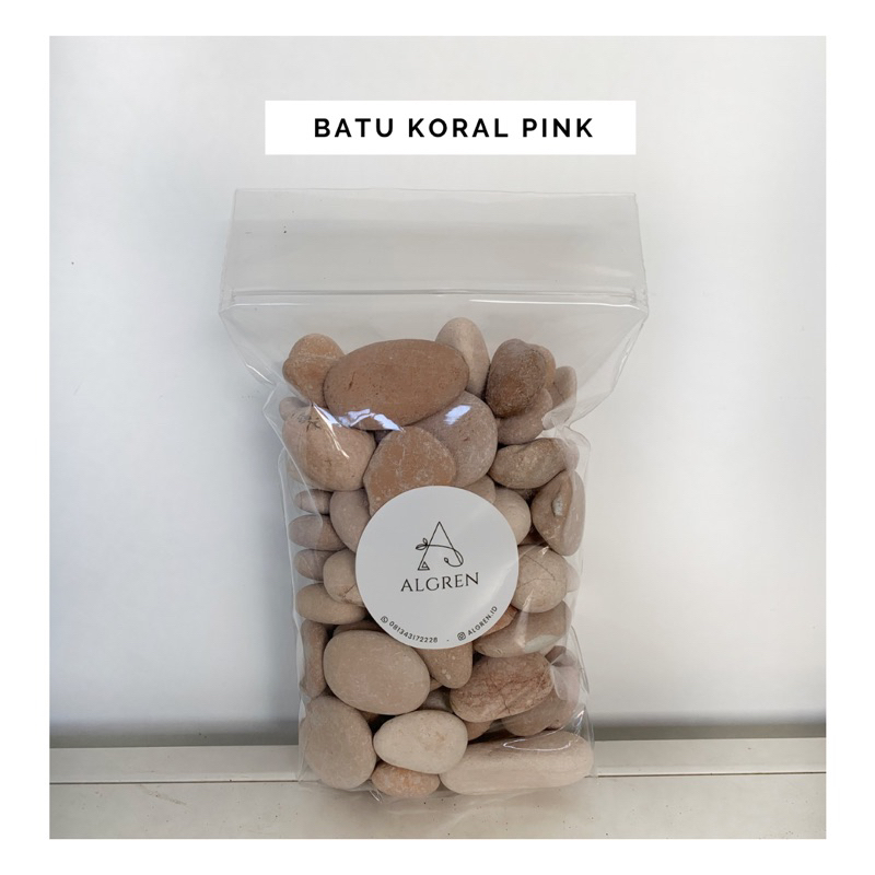 Jual Batu Koral Pink 1 kg | Batu Hias | Penutup Media Tanam | Dekorasi Taman | Shopee Indonesia