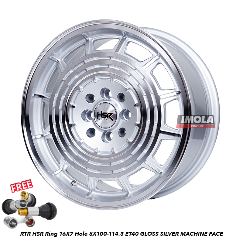 Jual Pelek Ring 16 Mobil Yaris Agya Ayla Calya Sigra Velg Mobil HSR RTR R16 Lebar 7 Silver ...