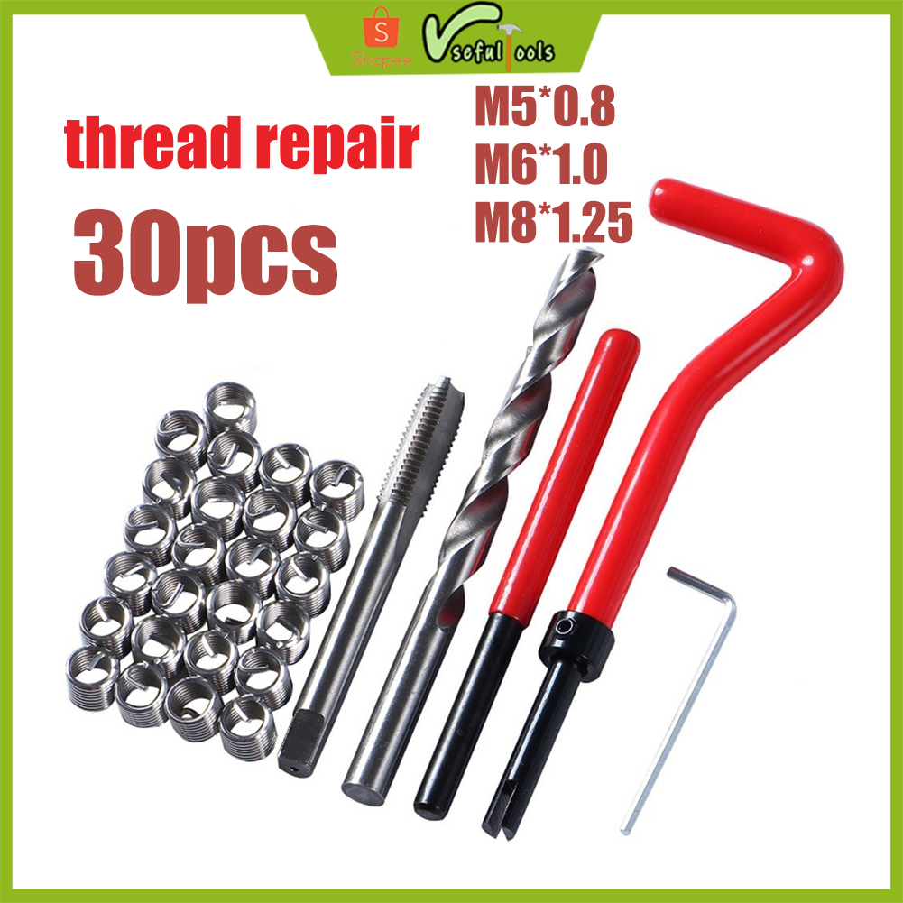Jual Usefultools Thread Repair set 30pcs Recoil M5/M6/M8 Alat Mobil ...