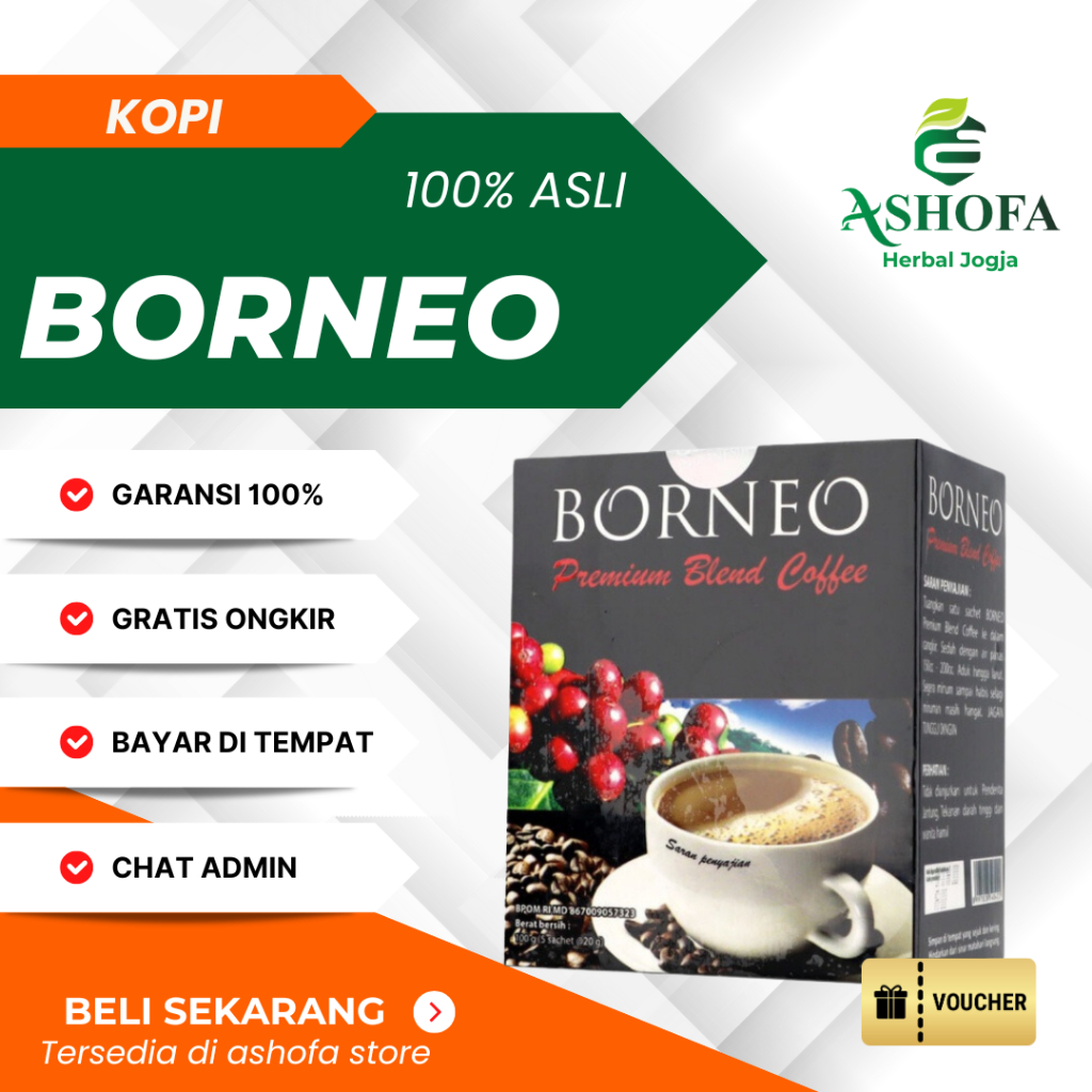 Jual Kopi BORNEO Original 1 Box isi 5 Sachet BPOM | Shopee Indonesia