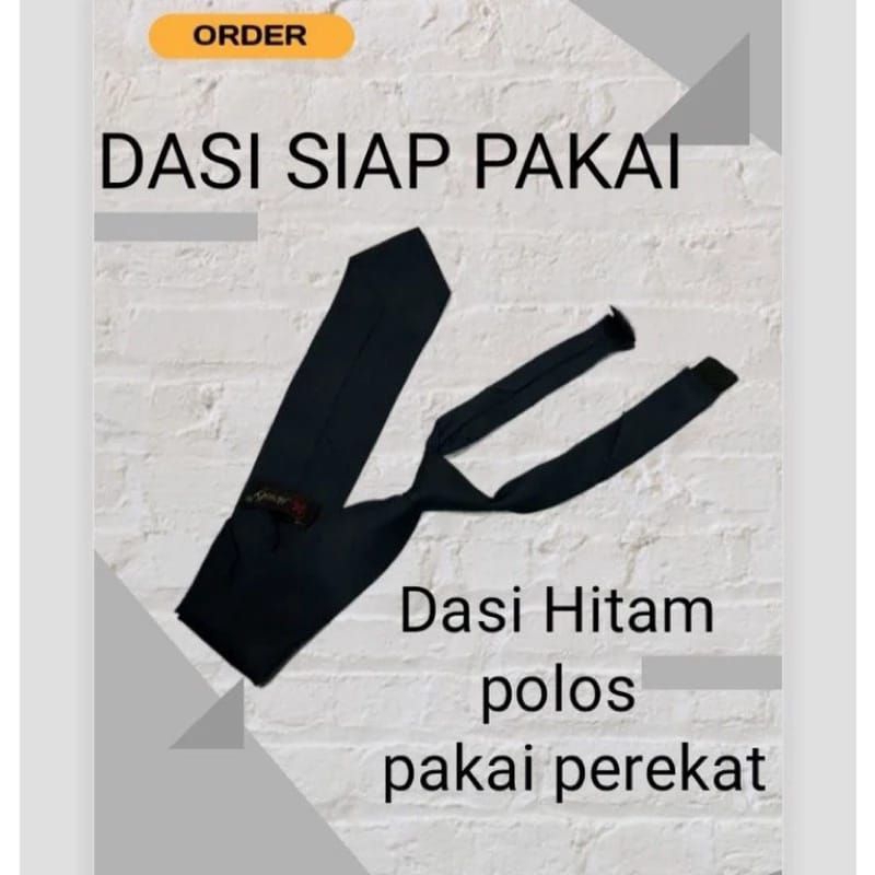 Jual Dasi Hitam Pria Simpel pakai perekat | Shopee Indonesia