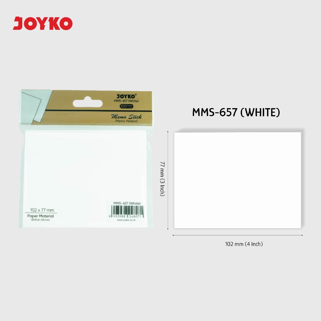 Jual Memo Stick Sticky Note Kertas Memo Memo Tempel Joyko MMS-653~657 ...