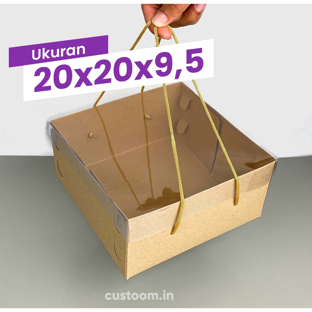 Jual 2095CJ Kardus Cake Jinjing (Ukuran 20x20x9,5 cm) - Kotak Cake ...