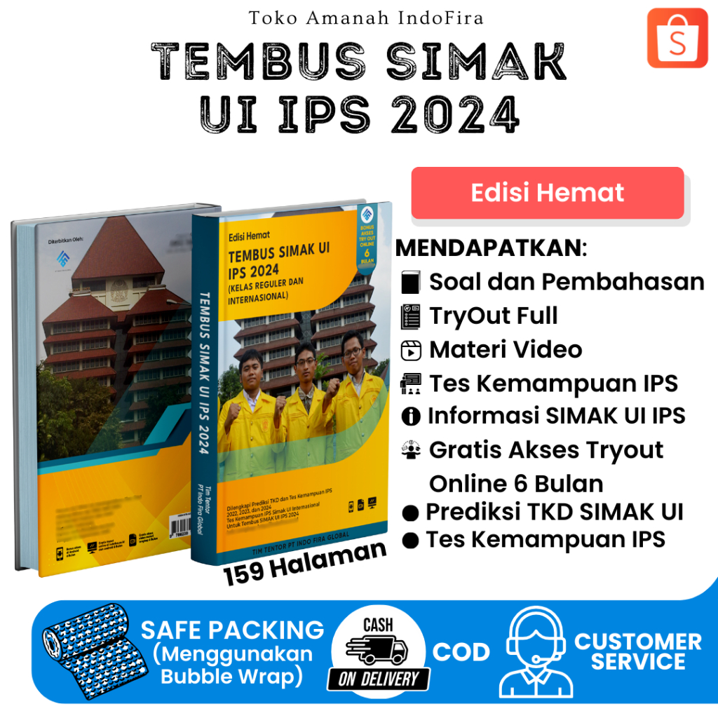 Jual Buku Terbaru TEMBUS SIMAK UI IPS 2024 (Edisi Hemat + E-Learning) Sesuai Kisi" SIMAK UI IPS ...