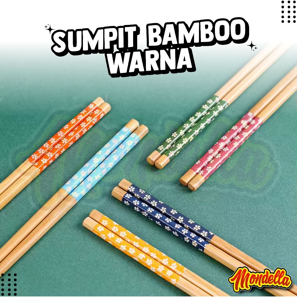 Jual Sumpit Bambu Warna Sepasang Bambu Chopstick Premium Set Alat Makan ...