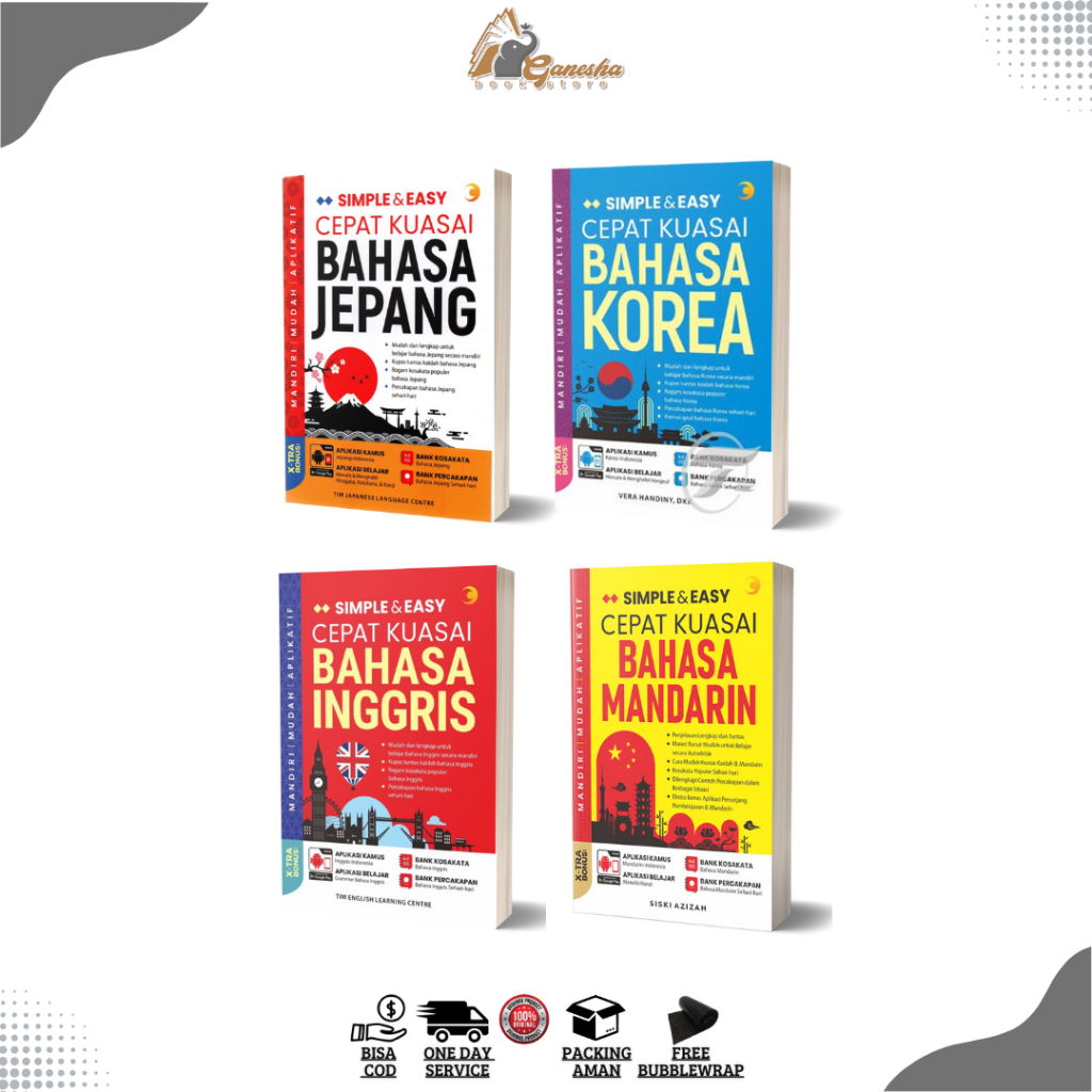 Jual Buku Simple & Easy Cepat Kuasai Bahasa Jepang, Korea, Inggris ...