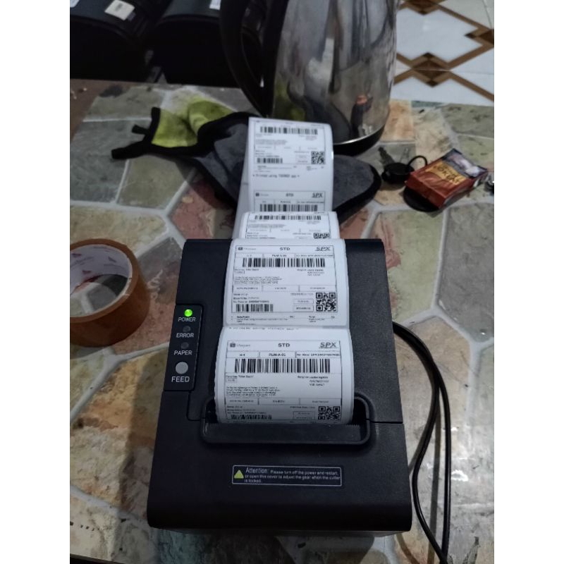 Jual printer thermal label stiker VSC TM 801 Auto cutter High speed ...
