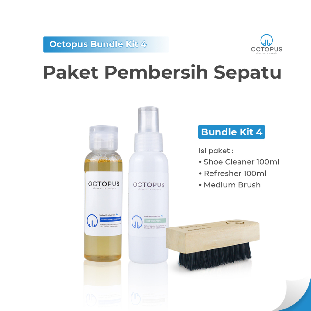 Jual Octopus Shoes cleaner Paket Pembersih Sepatu Sabun cuci , pewangi ...