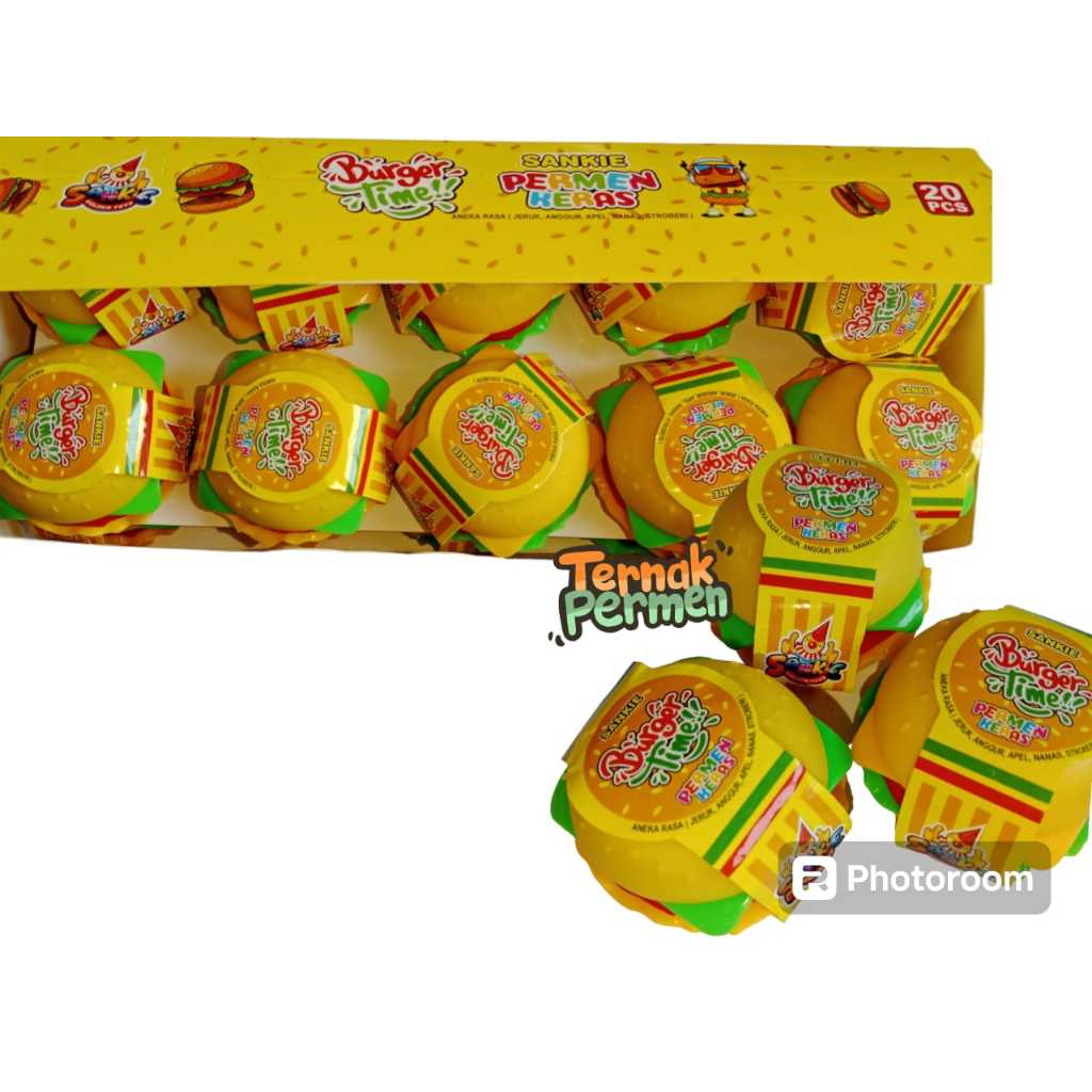 Jual PERMEN BURGER TIME CANDY ISI 20 PCS | Shopee Indonesia