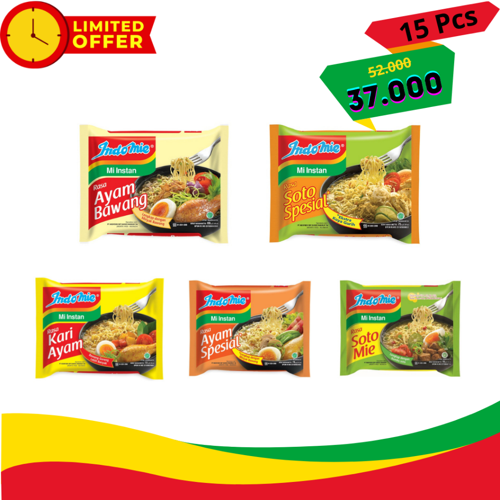 Jual { Indomie 15 Pcs 37000} Indomie mix All varian rasa | Indomie ...