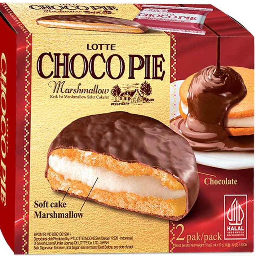 Jual Lotte Choco Pie Marsmallow isi 2 (52gr) | Shopee Indonesia