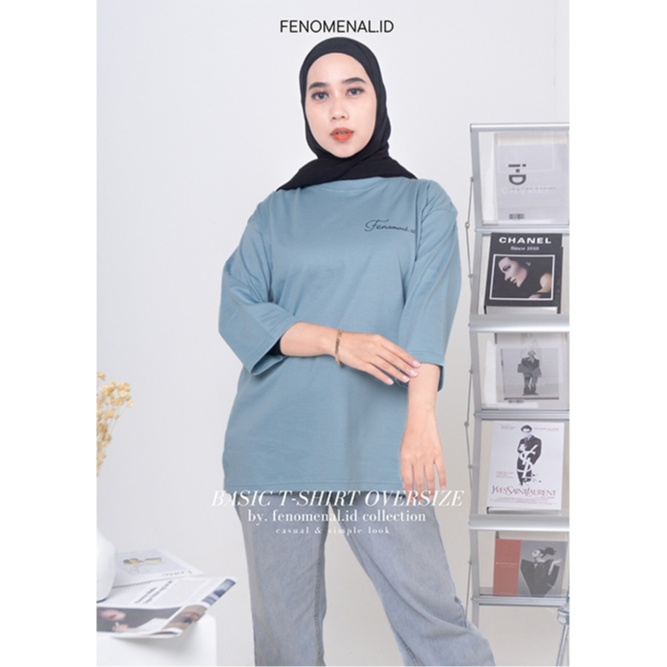 Jual Premium High Quality Atasan Wanita Fenomenal Oversize Polos Lengan ...