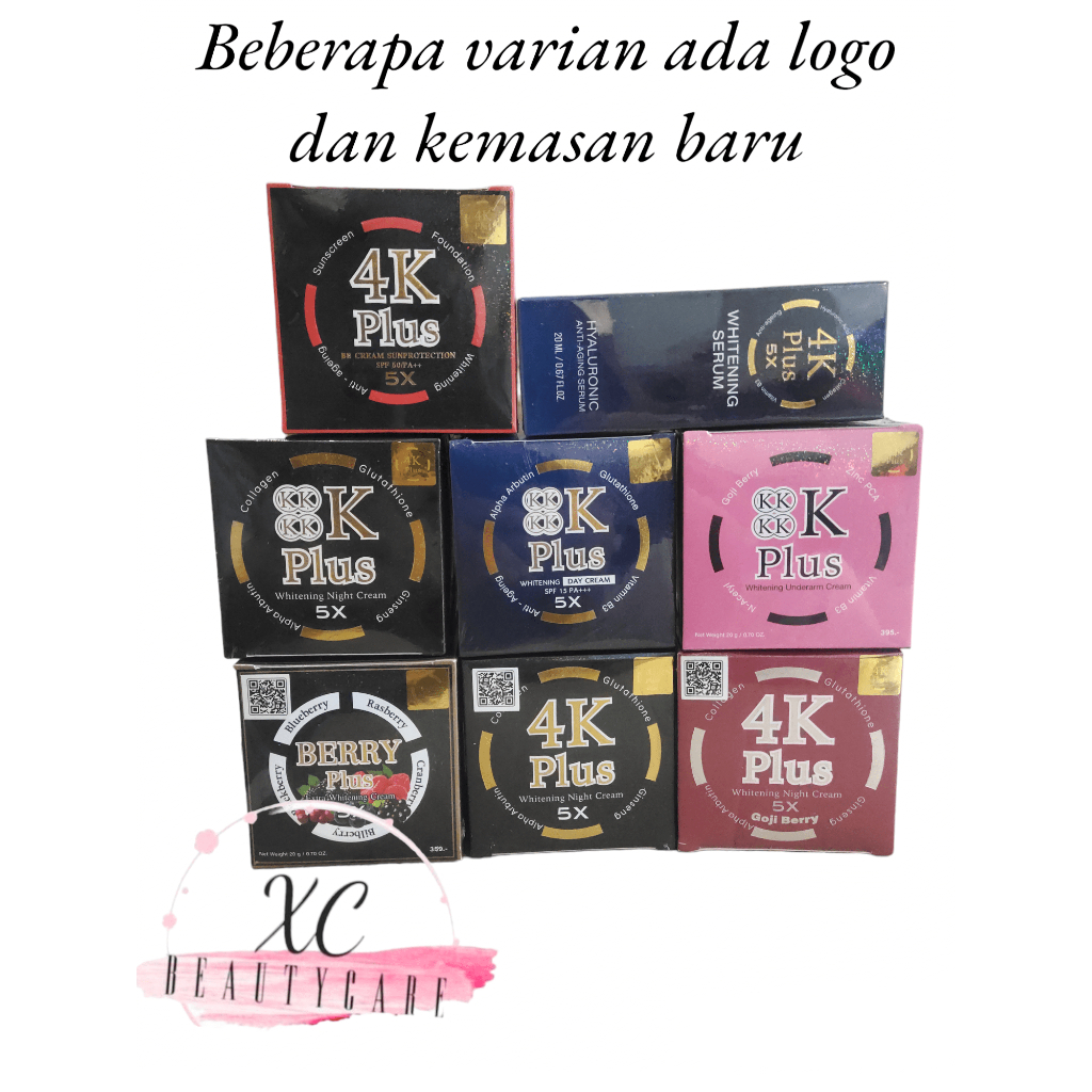 Jual 4K PLUS WHITENING CREAM 5X / 4K GOJIBERRY / 4K BERRY PLUS / 4K DAY ...