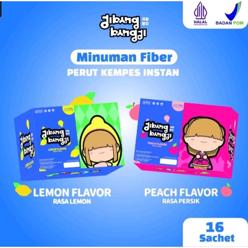 Jual JIBANGBANGJI Minuman Fiber 2 rasa isi 16 Sachets | Shopee Indonesia