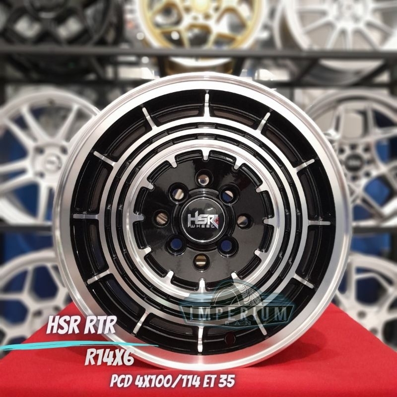 Jual Velg Mobil Classic Monoblock Hsr Rtr Ring 14 Pcd 4x100/114 Kijang Avanza Karimun AirEv ...