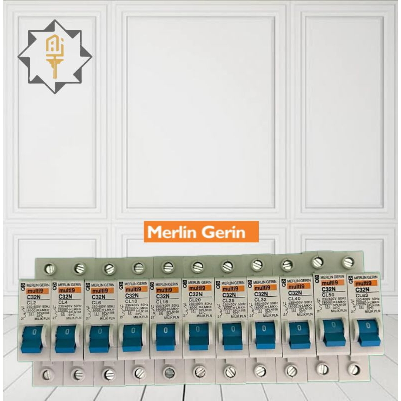 Jual Mcb Merlin gerin multi 1p 2a 4a 6a 10a 16a 20a 25a 35a 40a 50a 63a original second | Shopee ...
