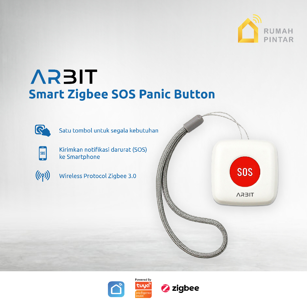 Jual ARBIT Zigbee SOS Panic Button Tombol Darurat Pintar Smart Home Automation | Shopee Indonesia