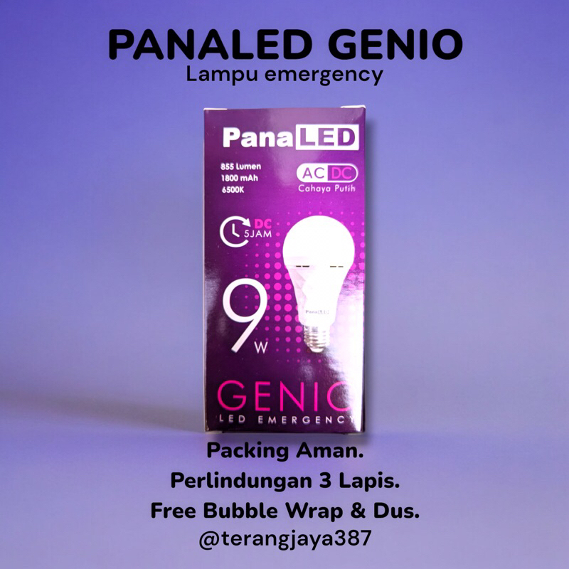 Jual PANALED GENIO LAMPU LED EMERGENCY 9W PUTIH | Shopee Indonesia