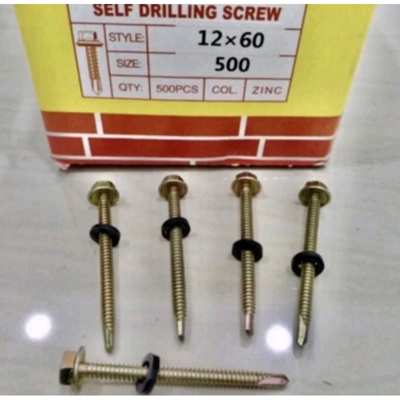 Jual (harga 500pcs) baut self drilling screw sds skrup baja ringan ...