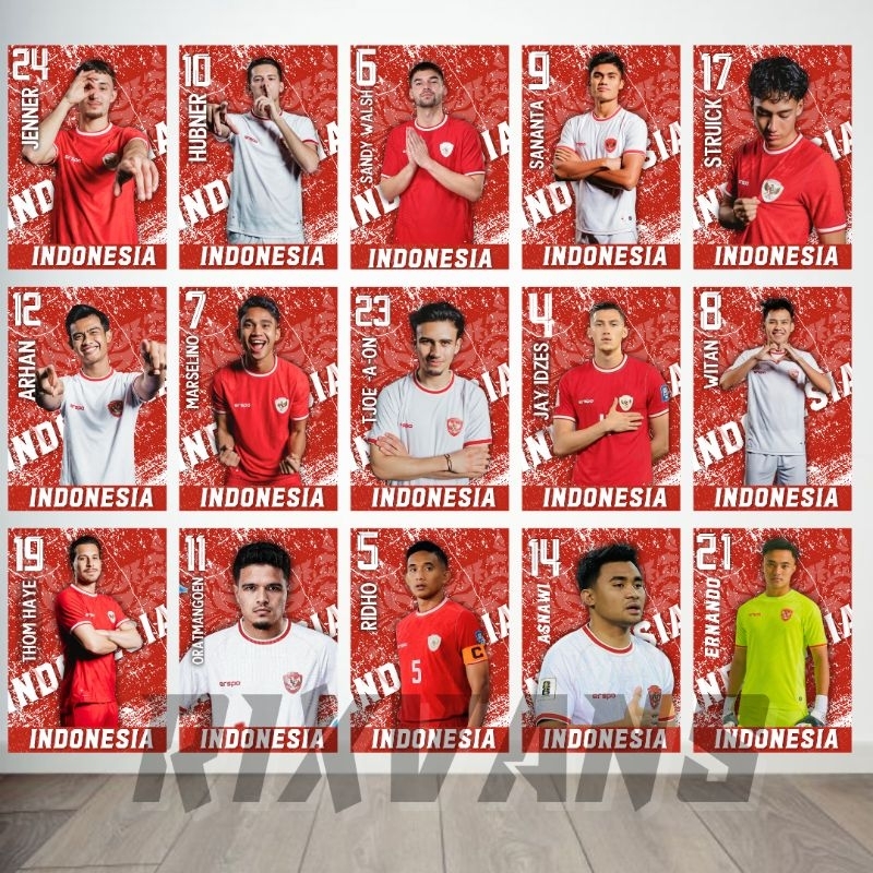 Jual Poster Timnas Indonesia Isi 15 pcs | Shopee Indonesia