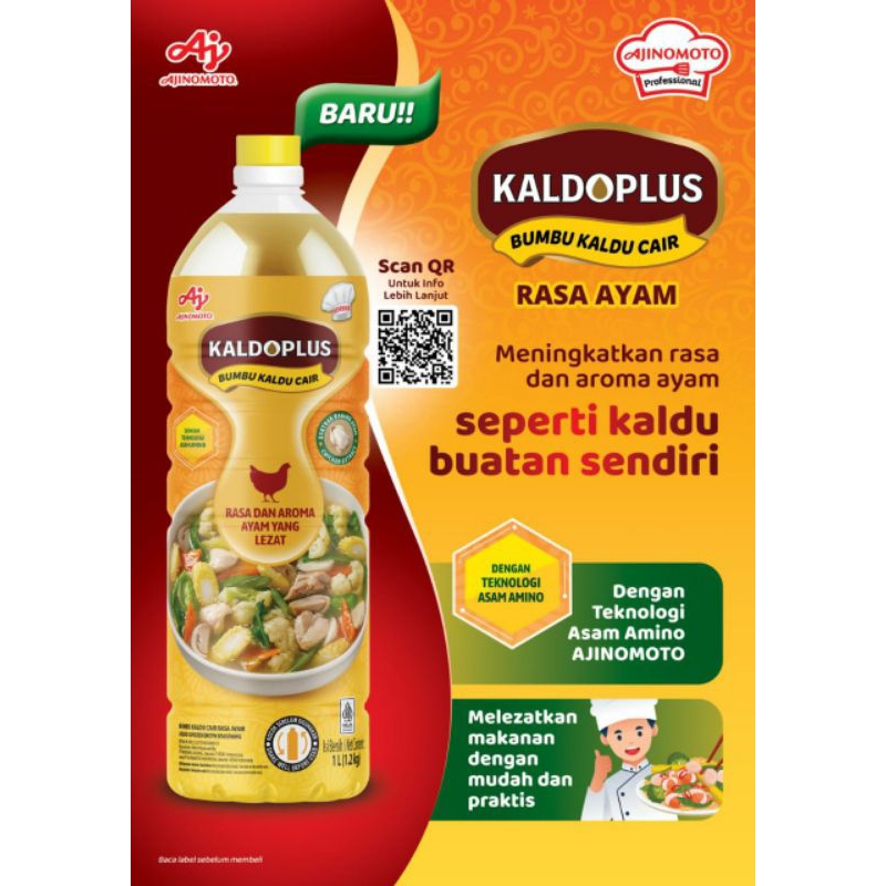 Jual kaldoplus 1 liter, kaldu ayam cair, bumbu kuah ayam, ajinomoto ...