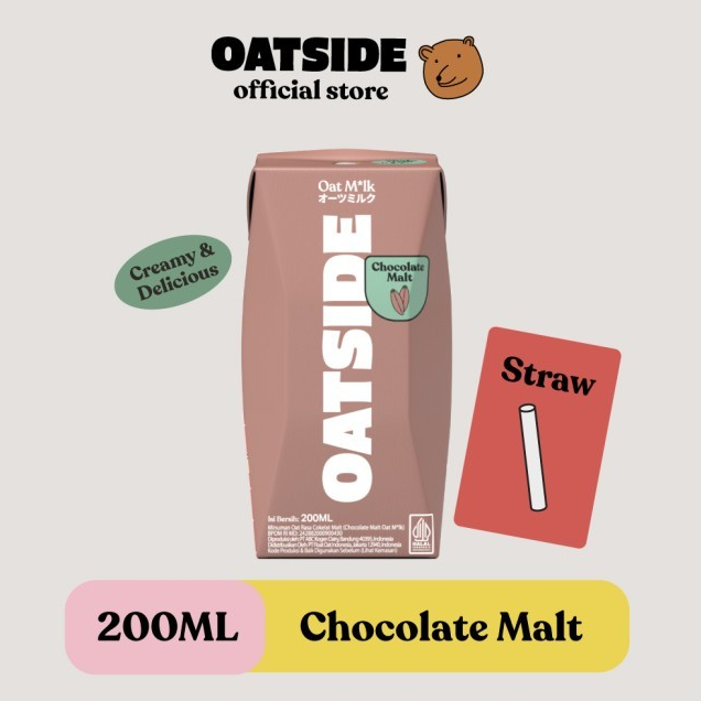 Jual OATSIDE Mini Oat Milk Chocolate Malt 200 mL | Shopee Indonesia
