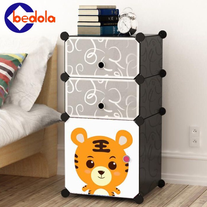 Jual Terbaru Bedola Lemari plastik anak bedside table anti air rak buku ...