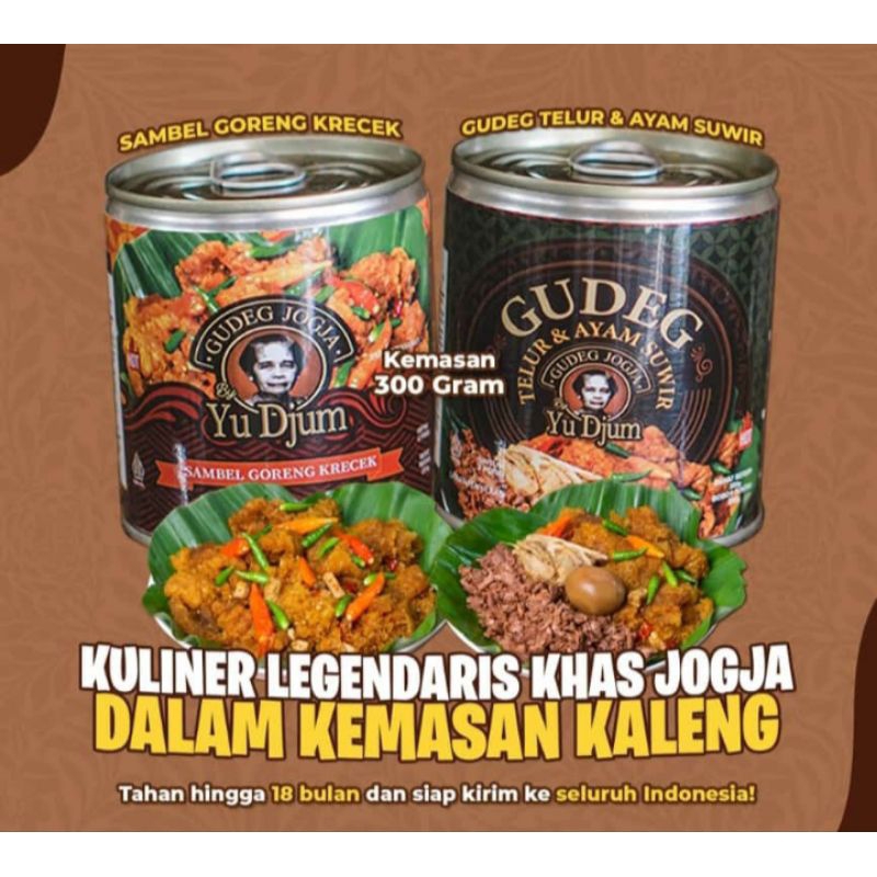 Jual Gudeg Yu Djum Kuliner Legendaris Jogja Kemasan Kaleng/pouch 300g ...