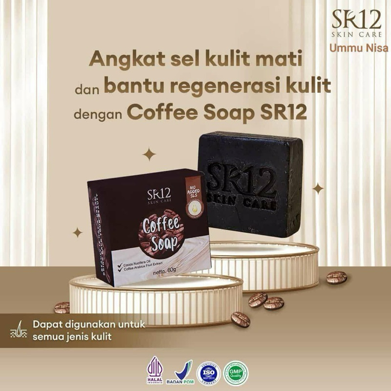 Jual COFFE SOAP SR12 / SABUN BATANG UNTUK FLEK / wajah kusam,angkat se kulit mati,Bekas jerawat ...