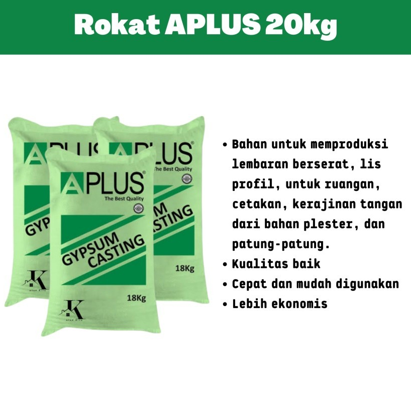 Jual GYPSUM CASTING ROKAT APLUS (harga per 1 kg) | Shopee Indonesia