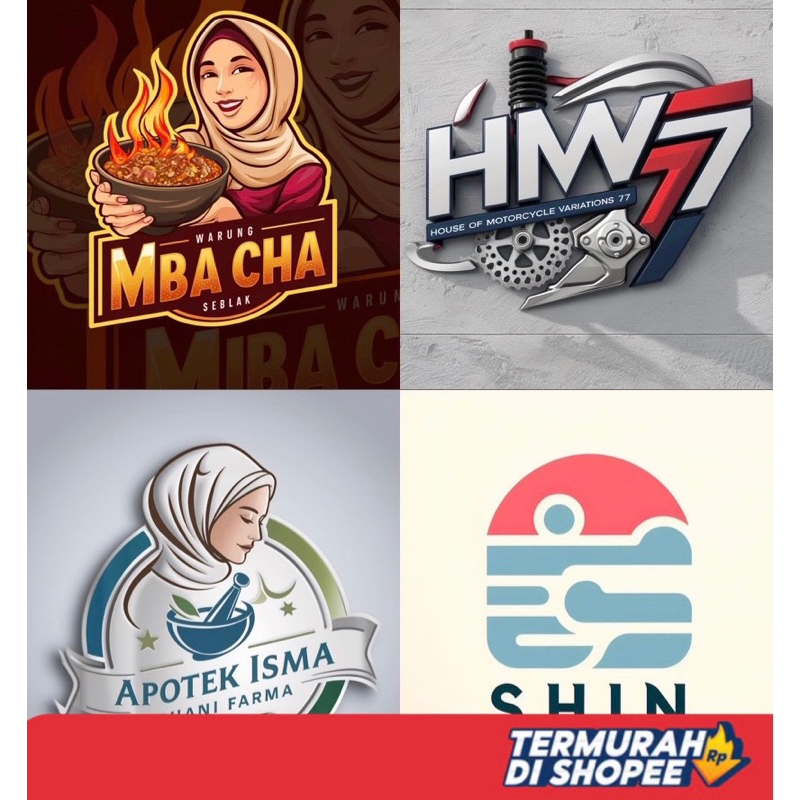 Jual Jasa Desain Logo dengan AI | Logo Toko | Logo Makanan | Logo ...