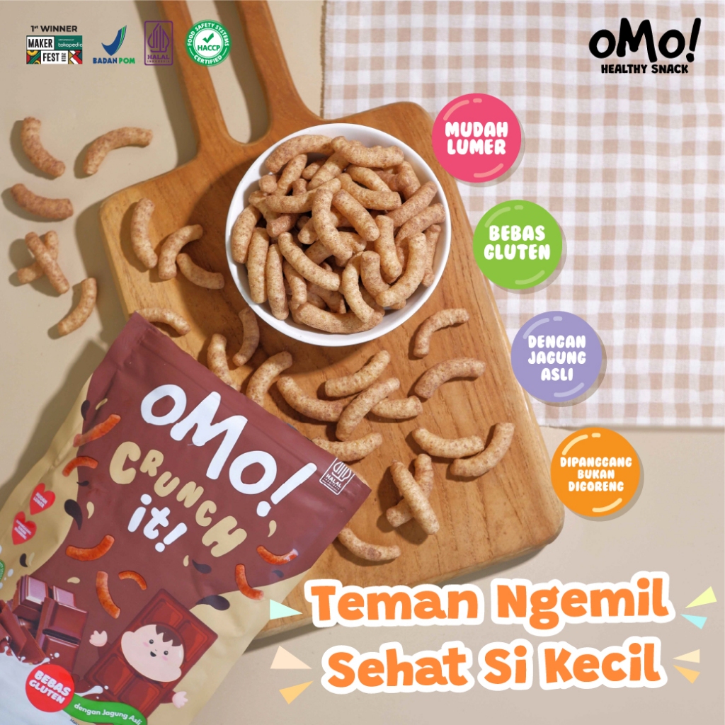 Jual OMO! CRUNCH IT CHOCOLATE - Snack Sehat Bayi 8 Bulan++ | Shopee ...