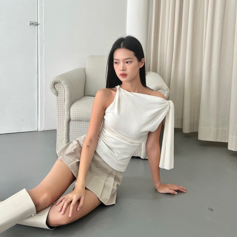 Jual BRIE TOP | LALE | Atasan Tanktop Sabrina Off Shoulder Basic Ribbed ...