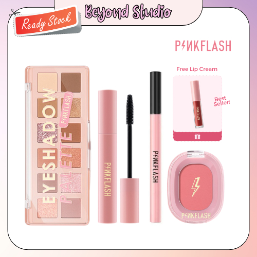 Jual [5PCS] PINKFLASH Bundling Makeup Set Eyeshadow Mascara Eyeliner ...