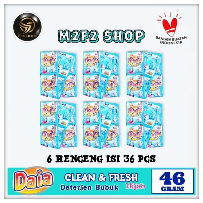 Jual Daia Clean & Fresh Hijab Detergent Bubuk Sabun Cuci Baju Sachet ...