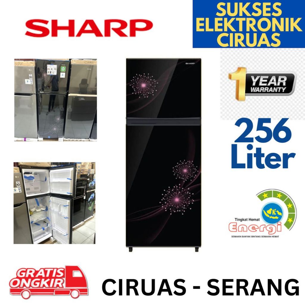 Jual KULKAS 2 PINTU SHARP JUMBO SJ-317 MG / LEMARI PENDINGIN ELEKTRONIK ...