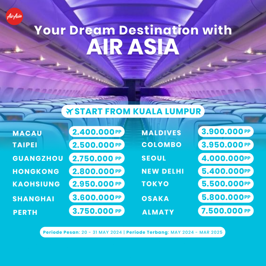 Jual Tiket Promo AirAsia X May 2024 | Shopee Indonesia
