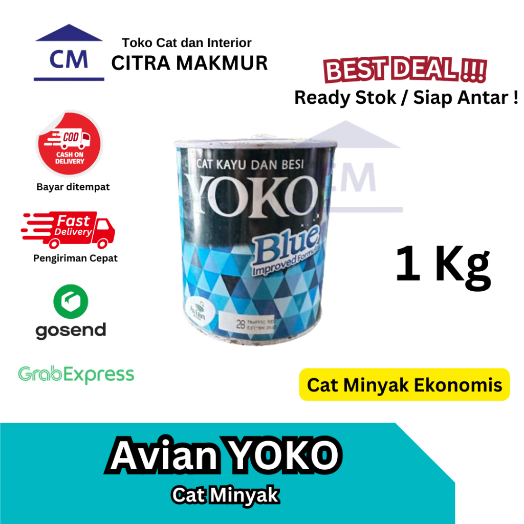 Jual Avian YOKO -- Cat Minyak Avian EKONOMIS - 1 Kg (Untuk Kayu & Besi ...