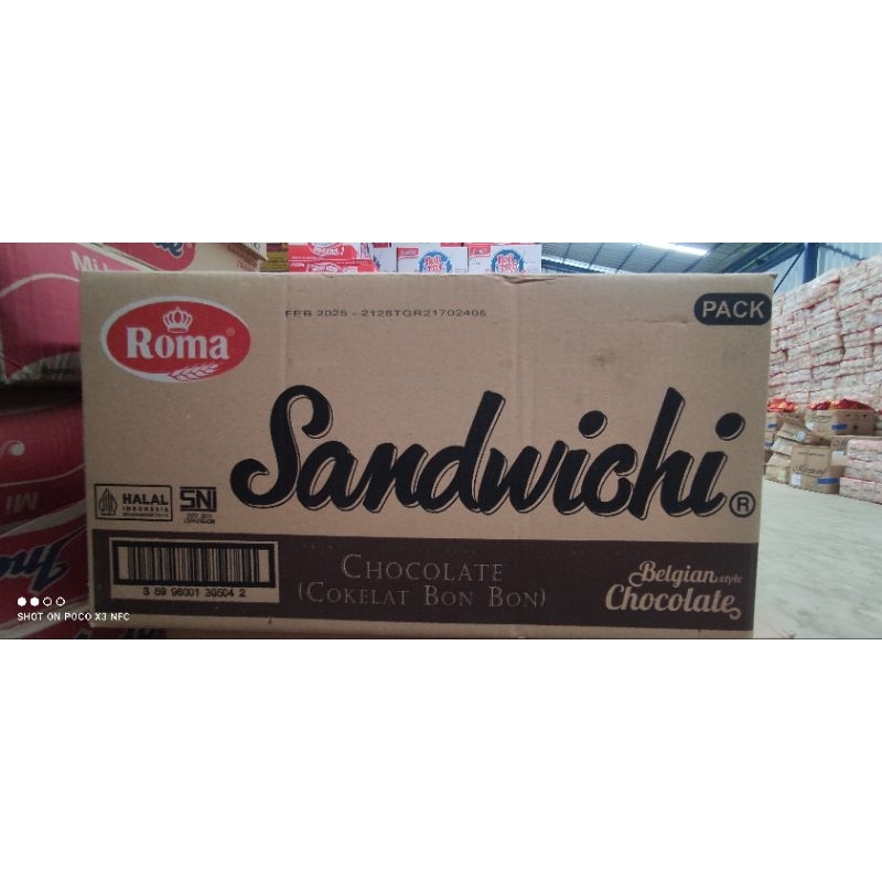 Jual ROMA SANDWICH CHOCOLATE 189 gr - 1 DUS ISI 42 PACK | Shopee Indonesia