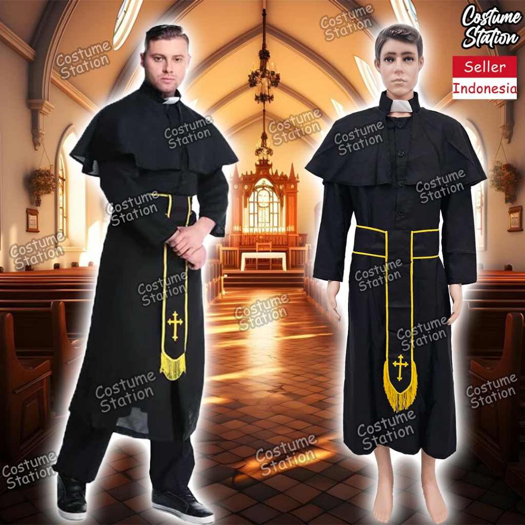 Jual Kostum Pastor / Costume Profesi Pendeta Gereja Halloween cowo ...