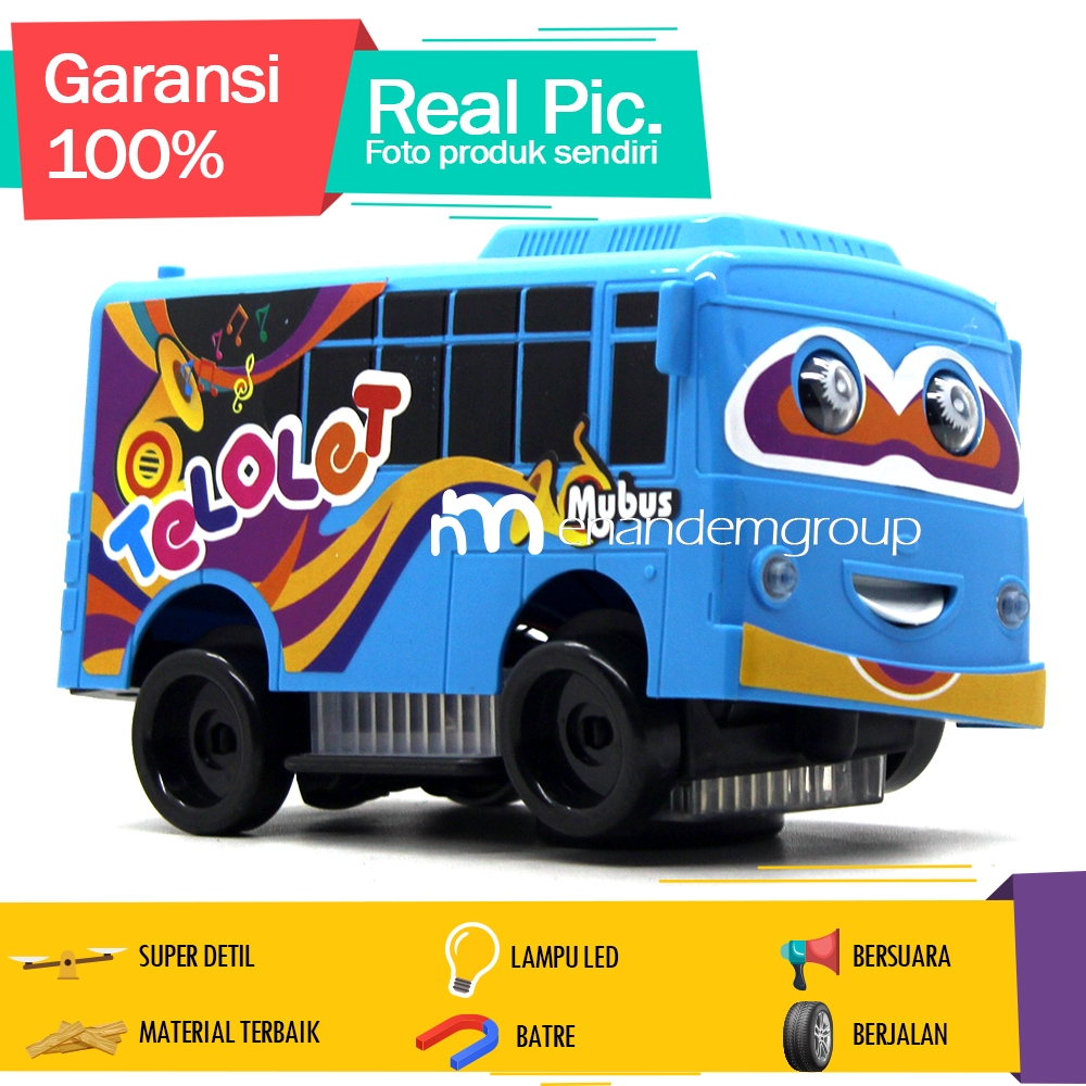 Jual Mainan Anak Mobil Mobilan Bus Telolet Sekolah Bergerak Berjalan ...