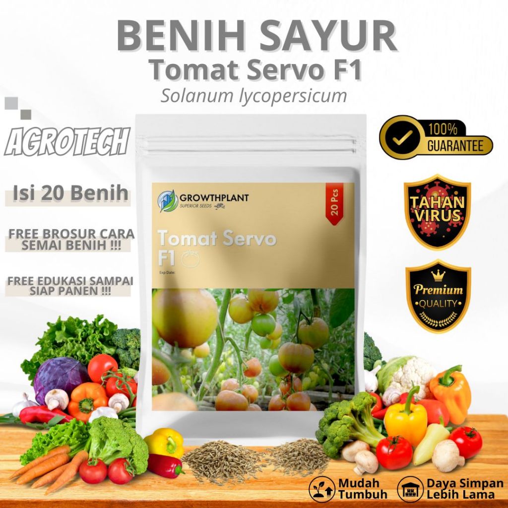 Jual Benih Sayur TOMAT SERVO F1 Isi 20 Bibit Unggul Growth Plant ...