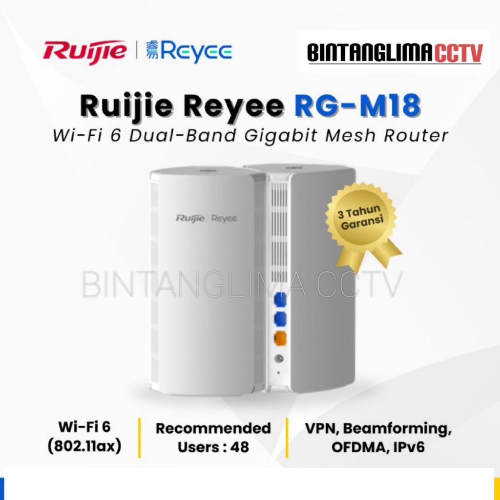 Jual Ruijie RG-M18 1800M WiFi 6 Dual band Gigabit Mesh Router | Shopee ...