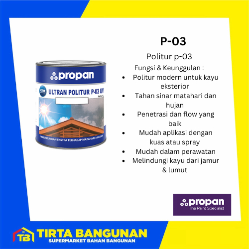 Jual PROPAN ULTRAN P-03 CAT POLITUR SOLVENT PELINDUNG EKSTRA SINAR ...