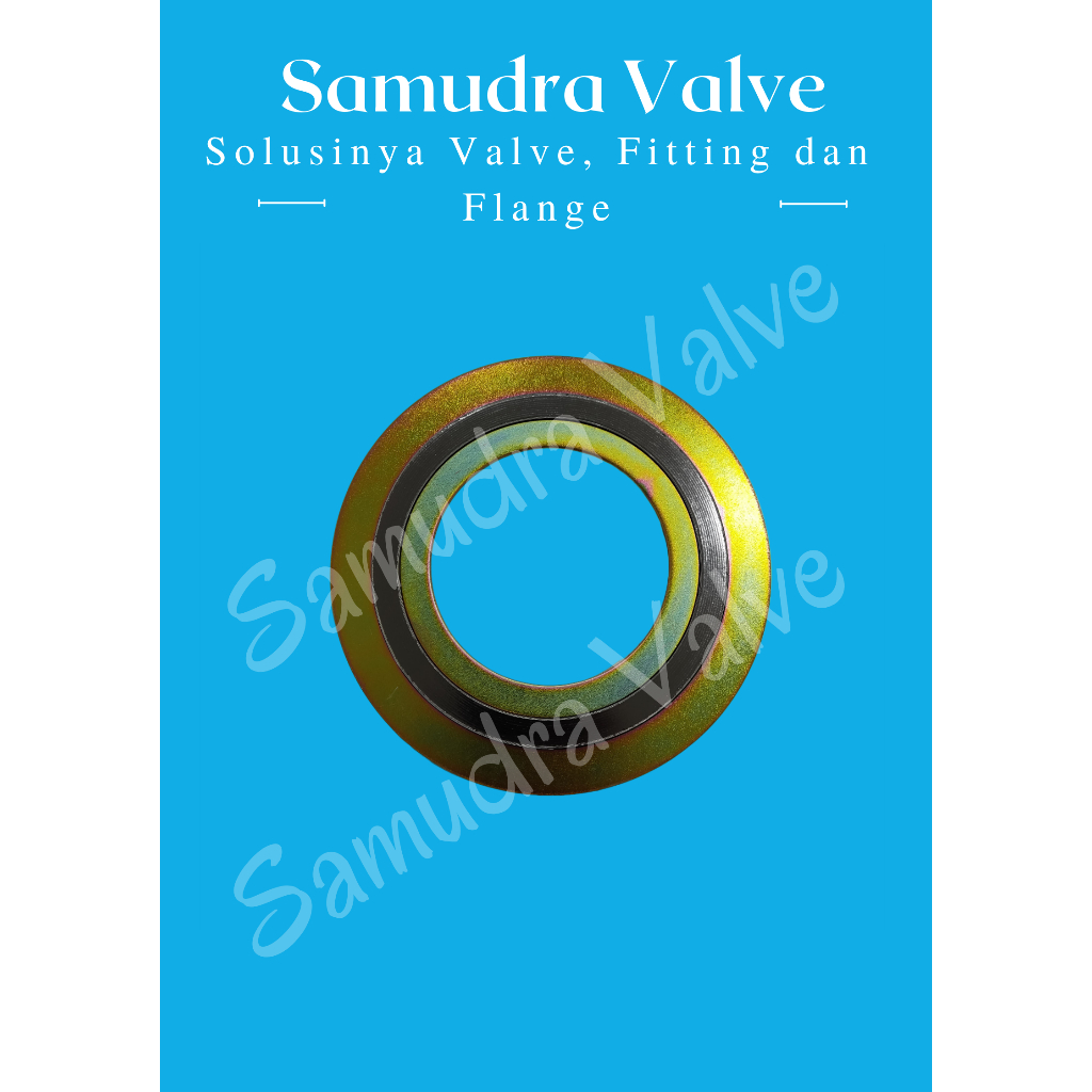 Jual SPIRAL WOUND GASKET / SWG OIR CS/CS FG HOOP SS304 RF ANSI300 5 ...